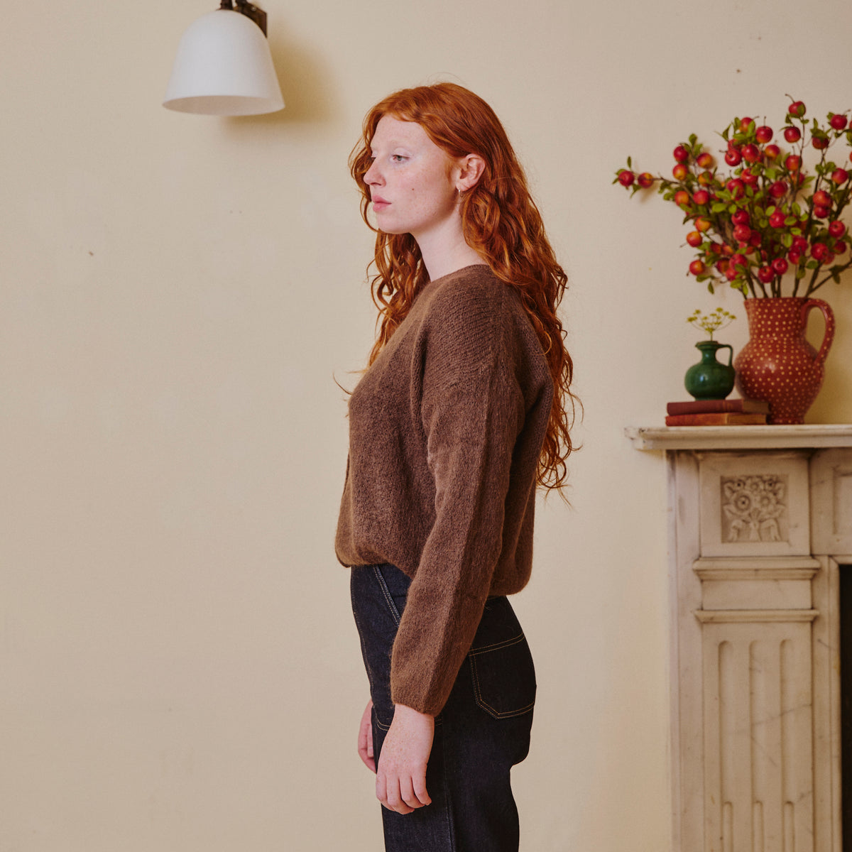 Mohair Cardigan - Cocoa – Closet & Botts