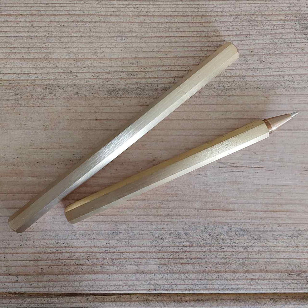 Brass Hexagon Pen> – Closet & Botts