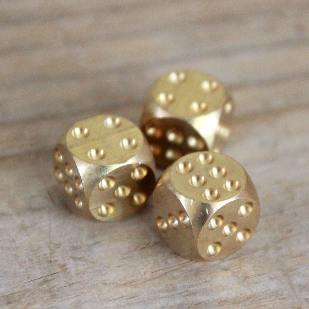 Solid Brass Dice – Closet & Botts