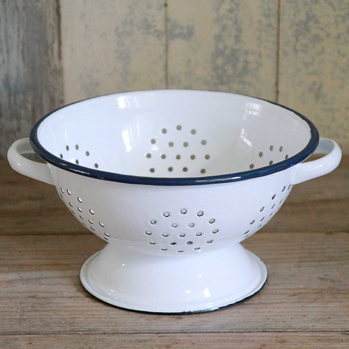 White Enamel Colander – Closet & Botts