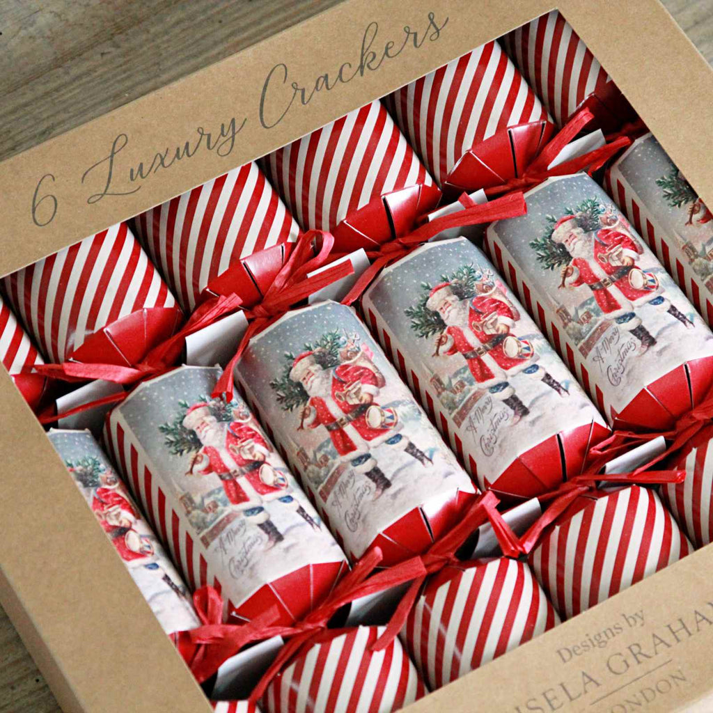 Traditional Santa Crackers - Box of 6 | Closet & Botts