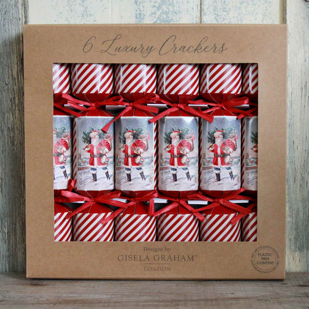 Traditional Santa Crackers - Box of 6 | Closet & Botts