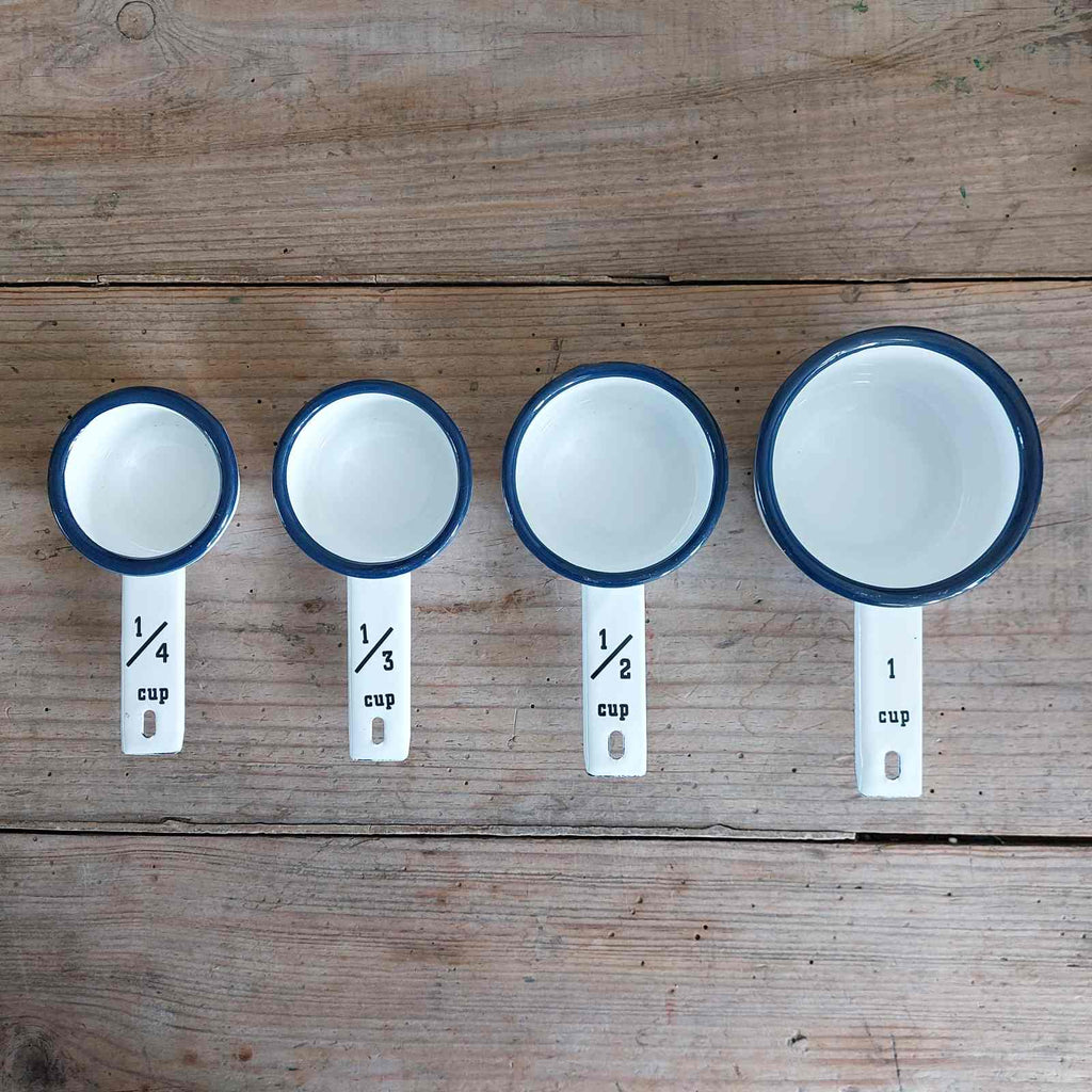 White Enamel Measuring Cup Set | Closet & Botts