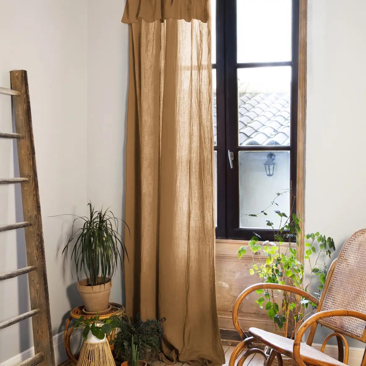 Cotton Gauze Curtain Panel - Cinnamon | Closet & Botts