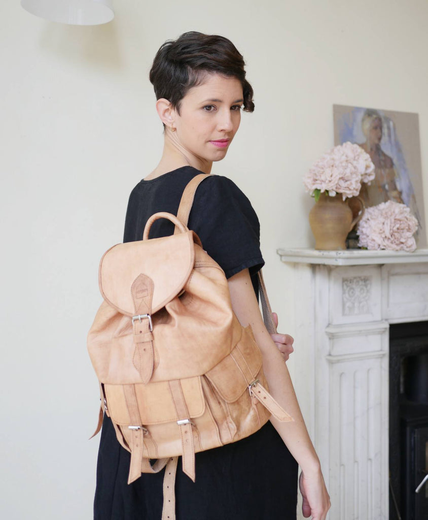 Tan Leather Rucksack | Closet & Botts