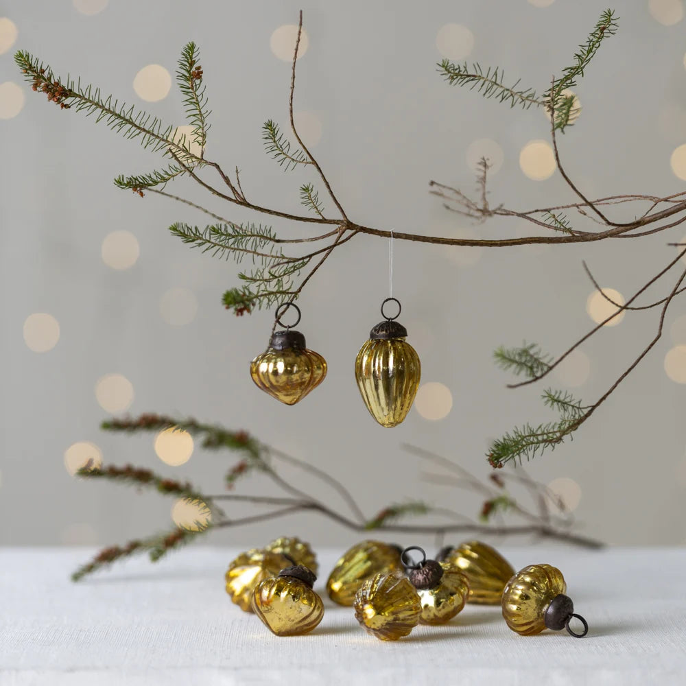 Mini Bauble - Antique Gold Traditional Christmas Decoration | Closet ...