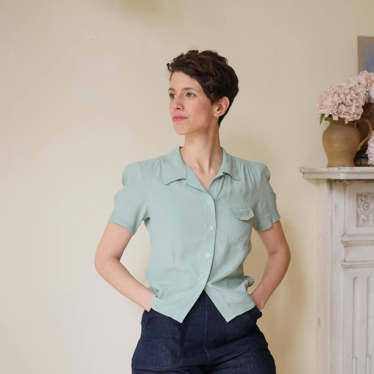Heirloom Blouse - Duck Egg – Closet & Botts