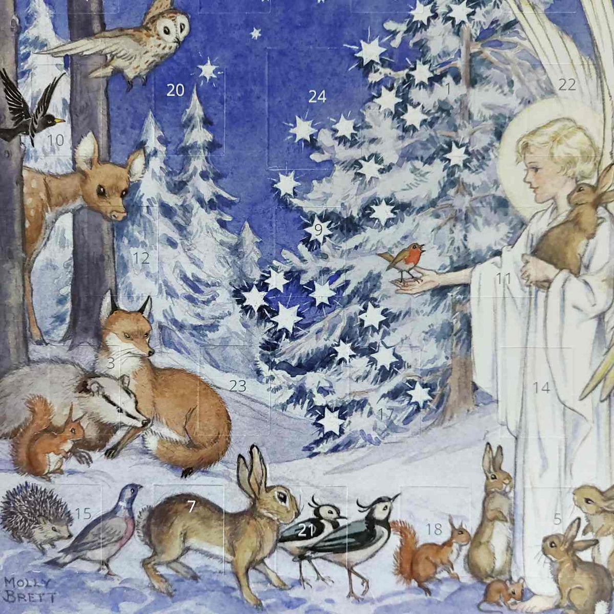 Traditional Advent Calendar - Woodland Angel – Closet & Botts
