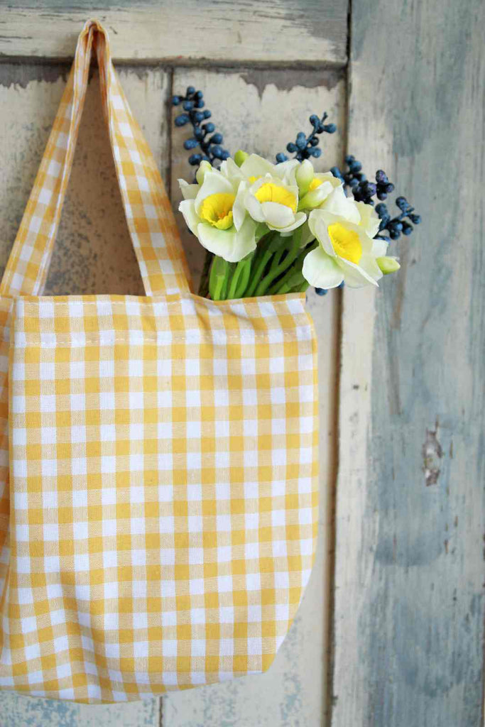 Small Tote Bag - Yellow Gingham | Closet & Botts