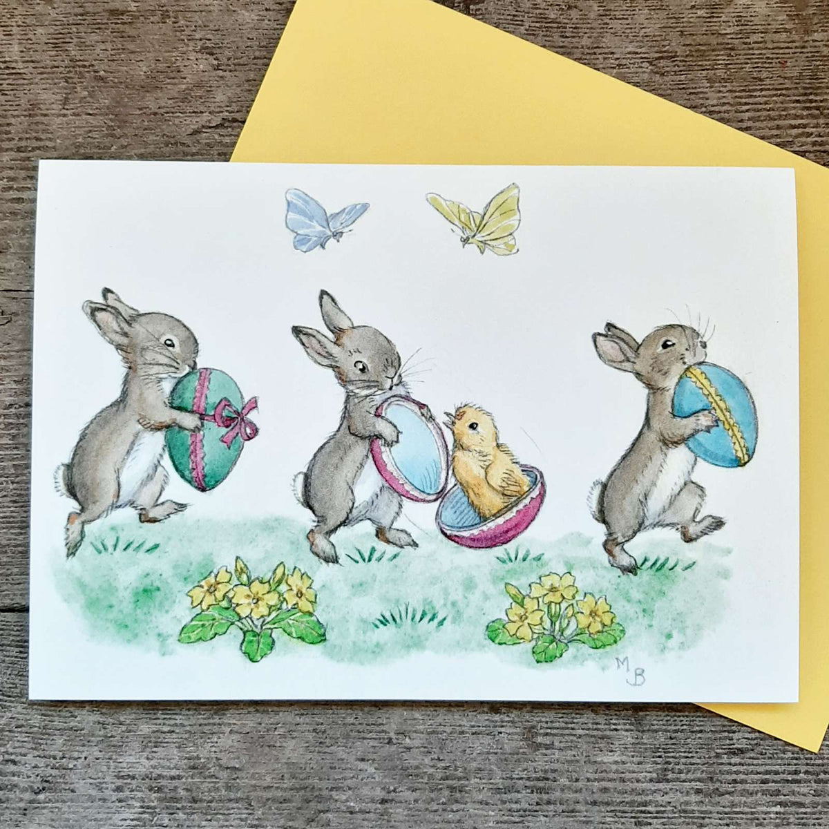 Easter Card - Three Bunnies | Closet & Botts