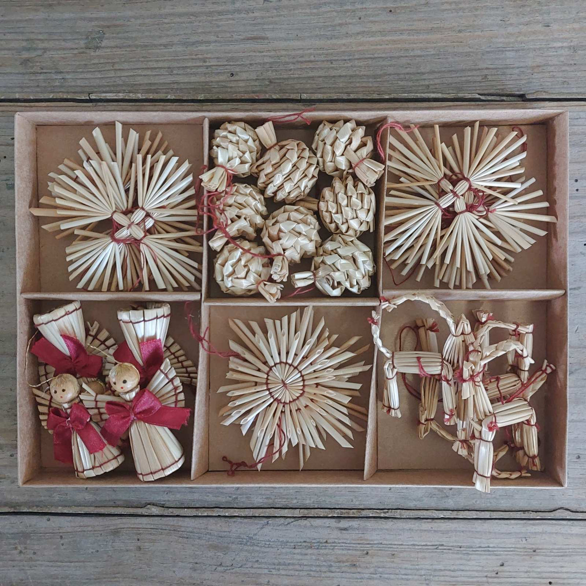 Box of Straw Decorations | Closet & Botts