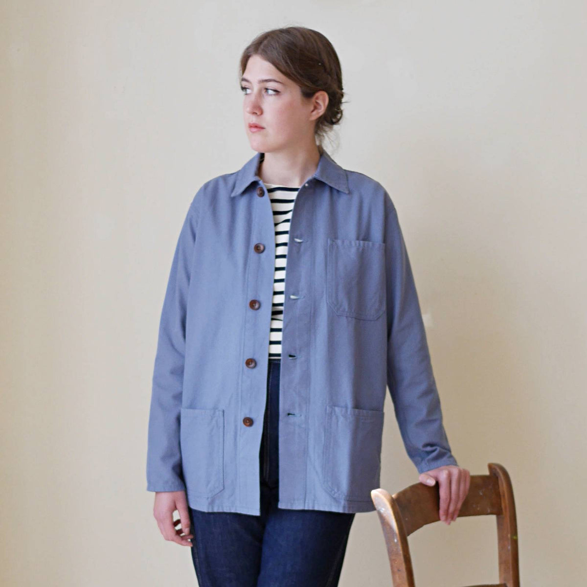 Unisex Work Jacket, Faded Blue | Closet & Botts